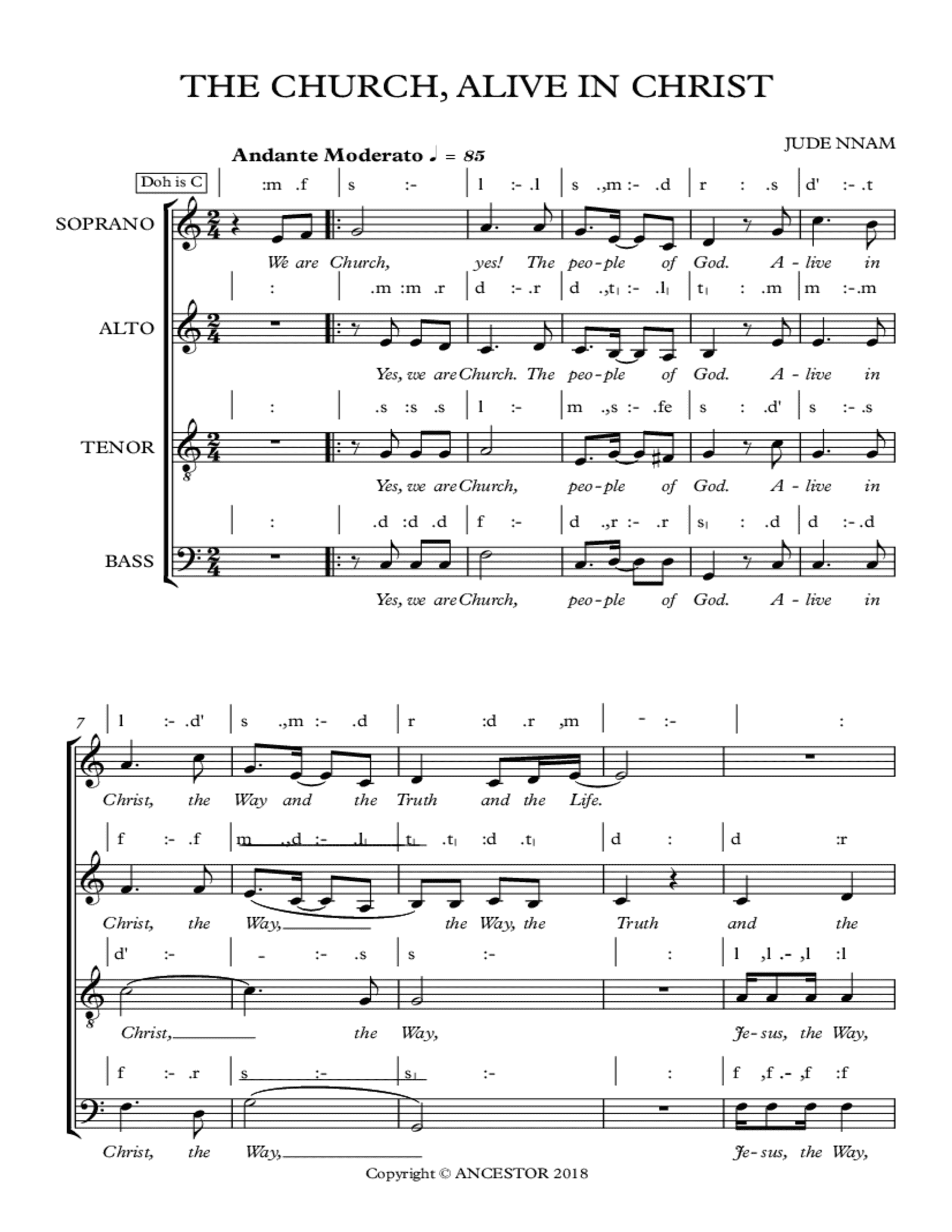 The Church, Alive In Christ by jude nnam | ChoirScript.net